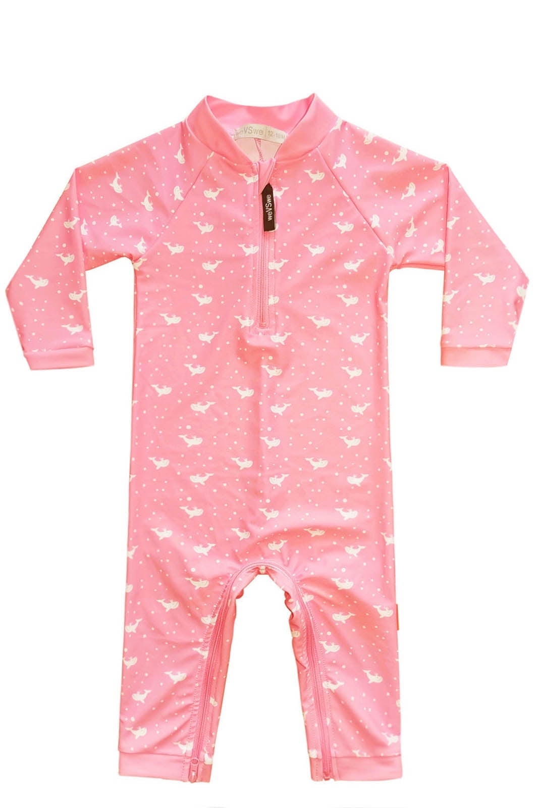 weVSwe Baby Cut Whale Swimsuit Pink Rash Guards Sun Protection Infant ...