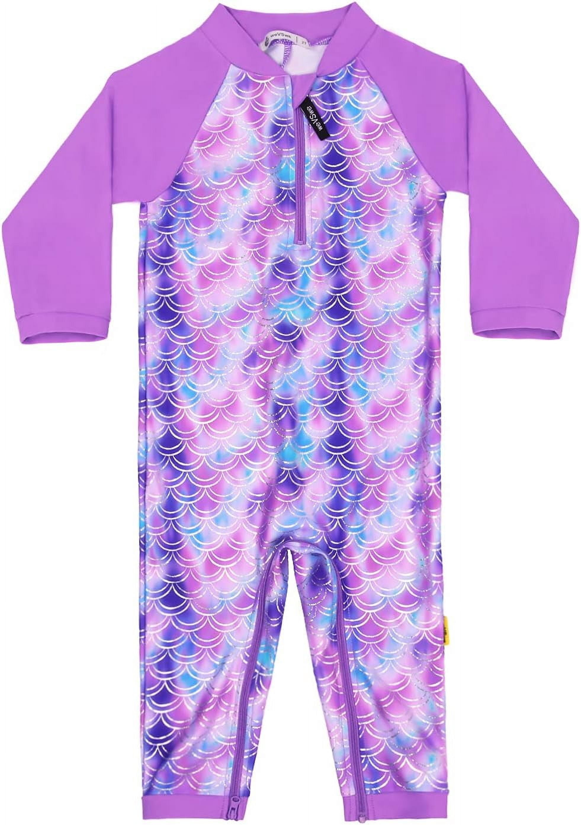 weVSwe Baby Girl Toddler Rash Guard Swimsuit Sun Protection Beachwear ...