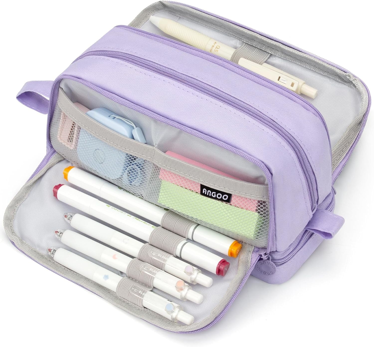 weVSwe Large Capacity Pencil Case with 4 Compartments, Durable School ...
