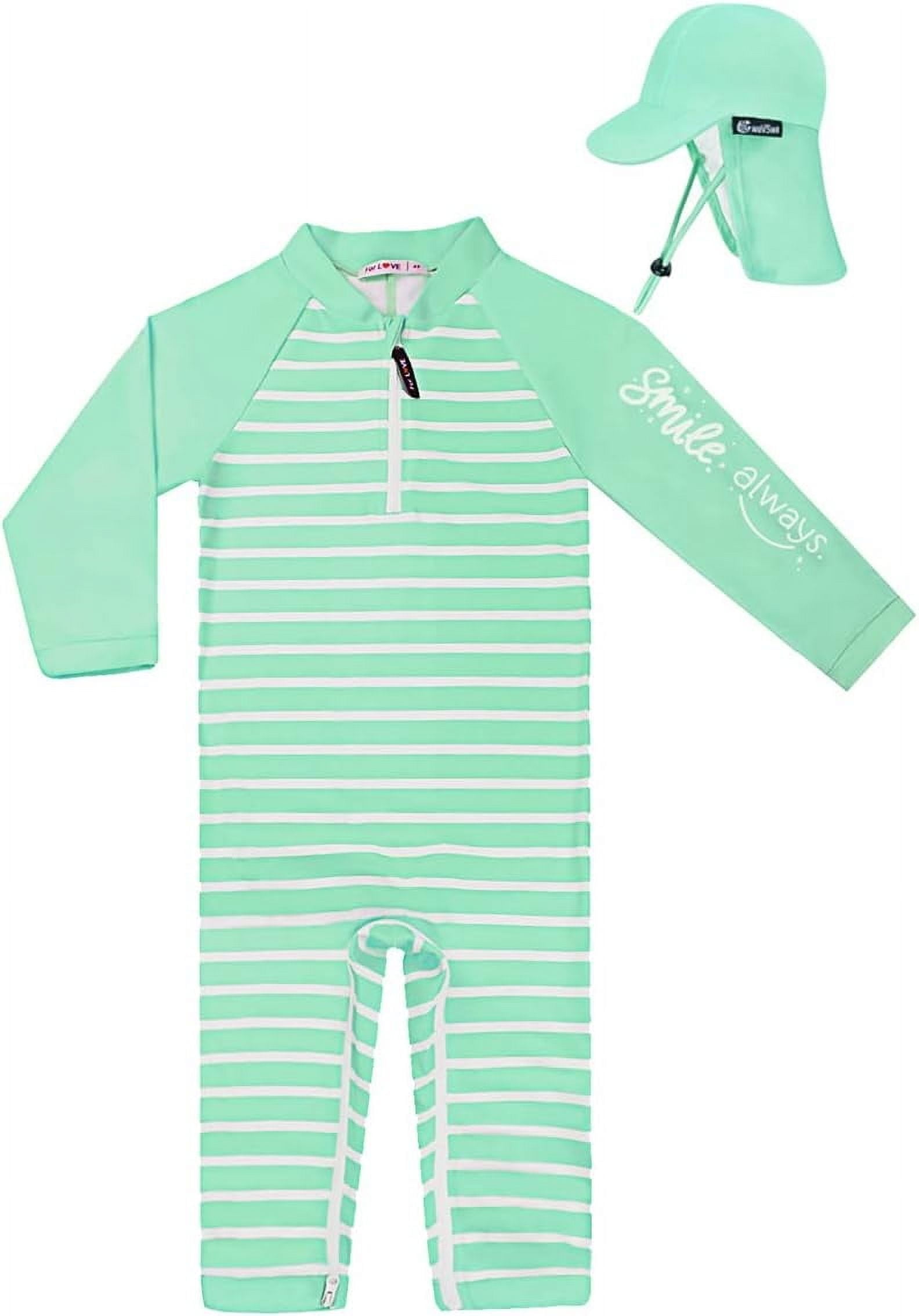 weVSwe Newborn Baby Boy Swimsuit Toddler Rash Guard Long Sleeve UPF 50 ...