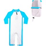weVSwe Toddler Boy Swimsuit With Sun Hat 0-3Years -UPF 50+ Rash Guard ...