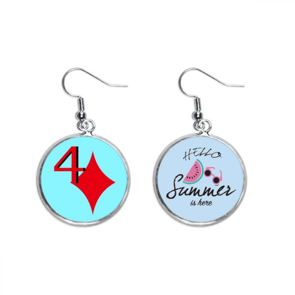 wealth uranus 4 poker earring drop summer watermelon earring wear ...