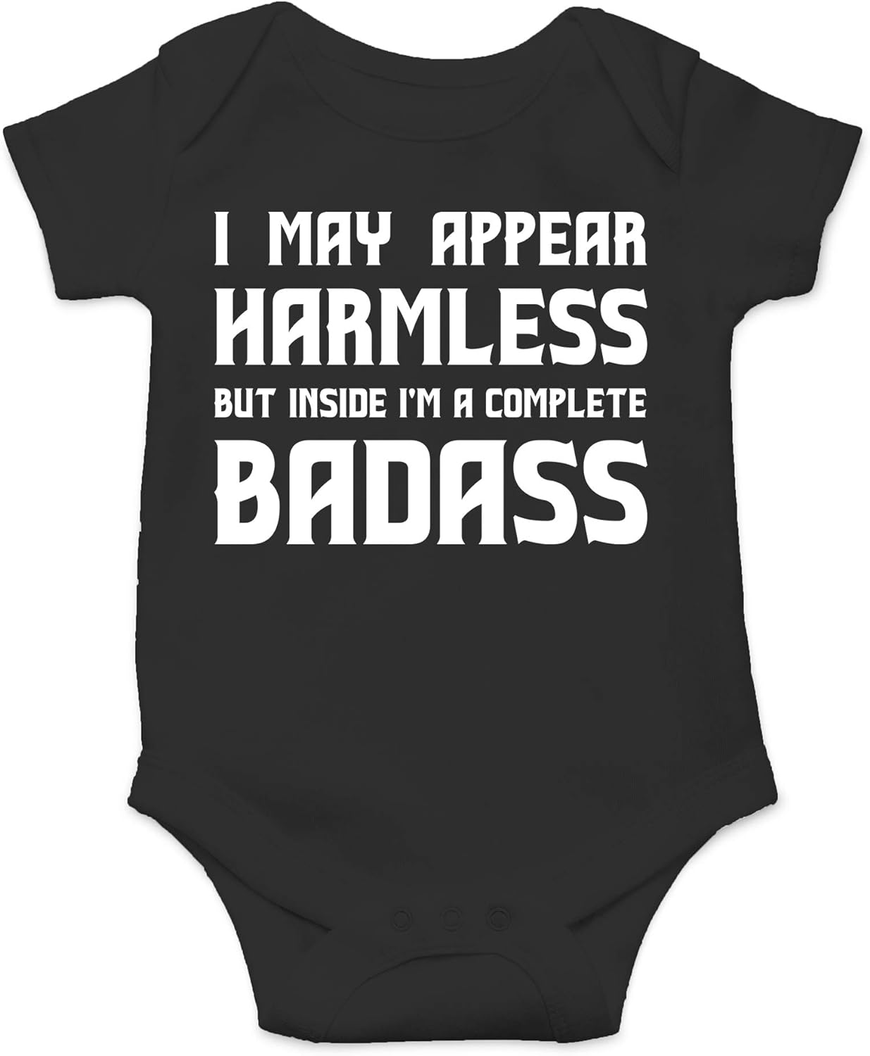 wear I May Appear Harmless - Baby Clothes - Funny Newborn Bodysuit ...