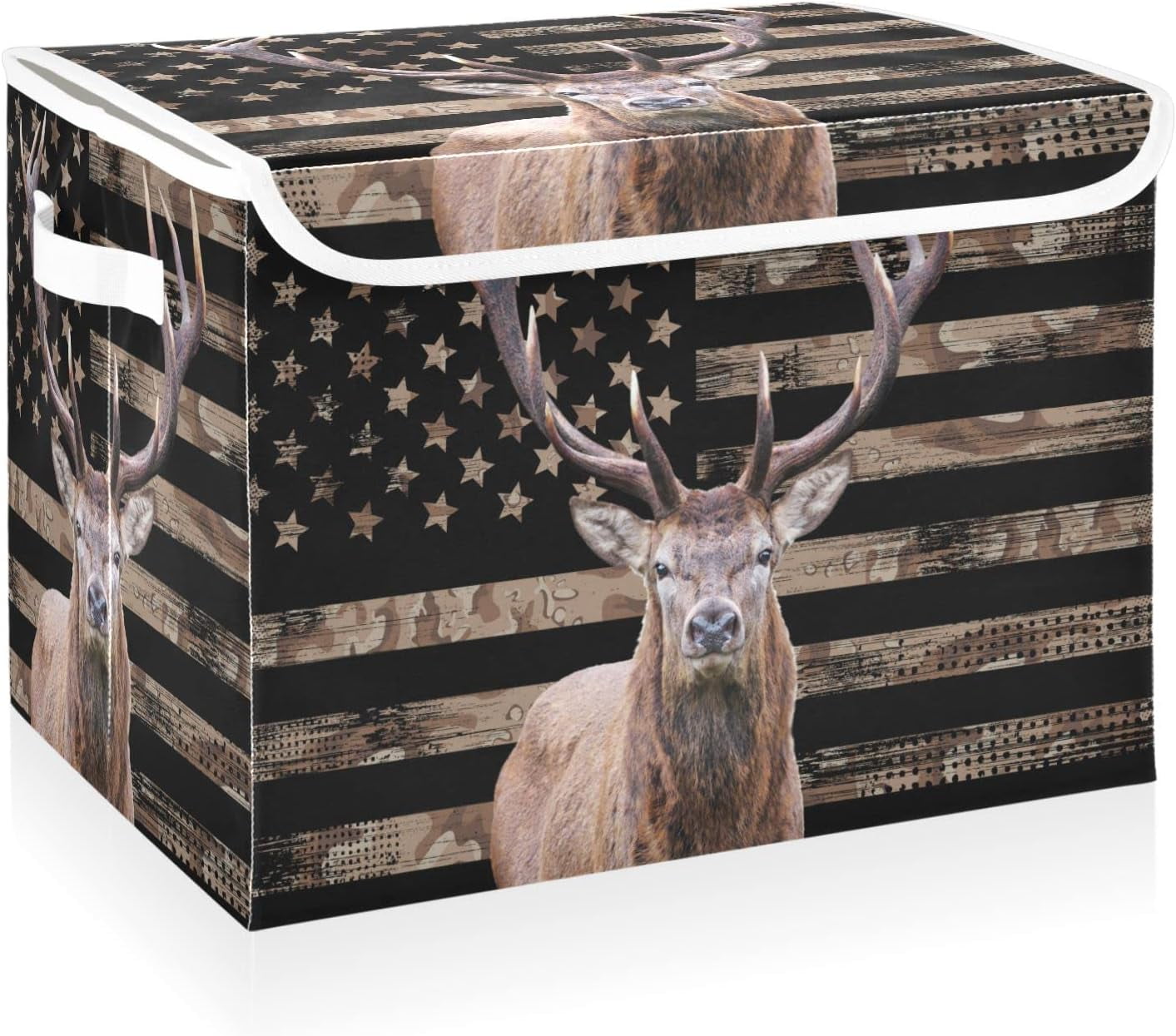 wecgfvo Large Fabric Storage Bins With Lids Checkered Racing Flag ...