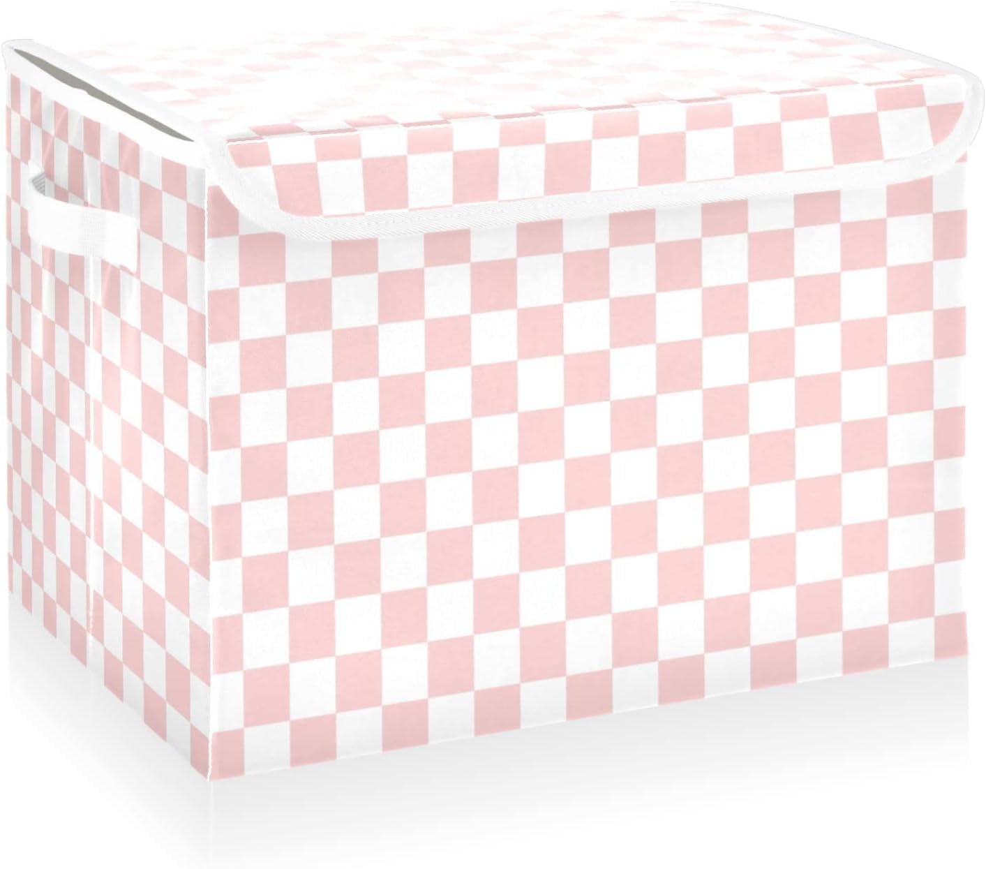 wecgfvo Large Fabric Storage Bins With Lids Checkered Racing Flag ...