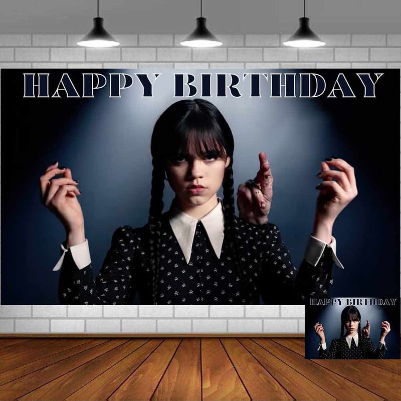 wednesday Backdrop Banner Party Supplies Poster Movie Theme Background ...