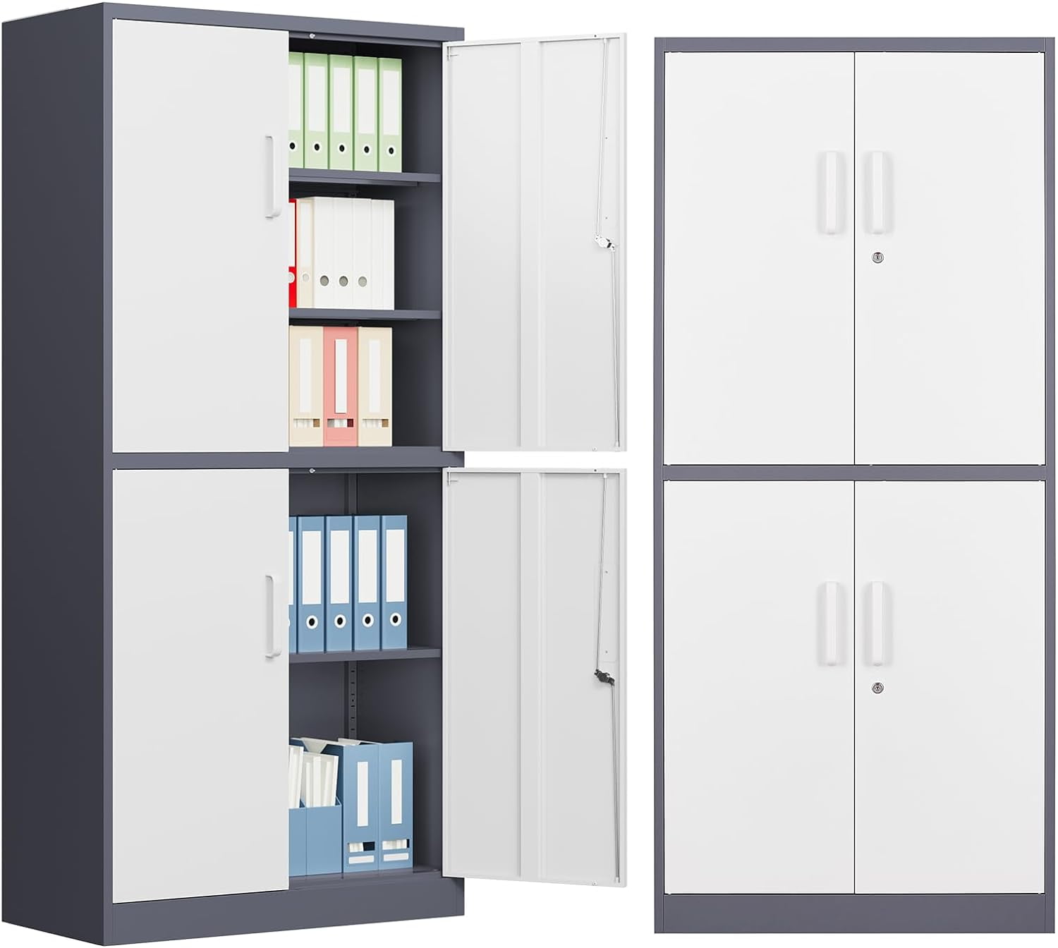 wedxcfvg Metal Storage Cabinet with Wheels Storage Cabinet with Doors ...