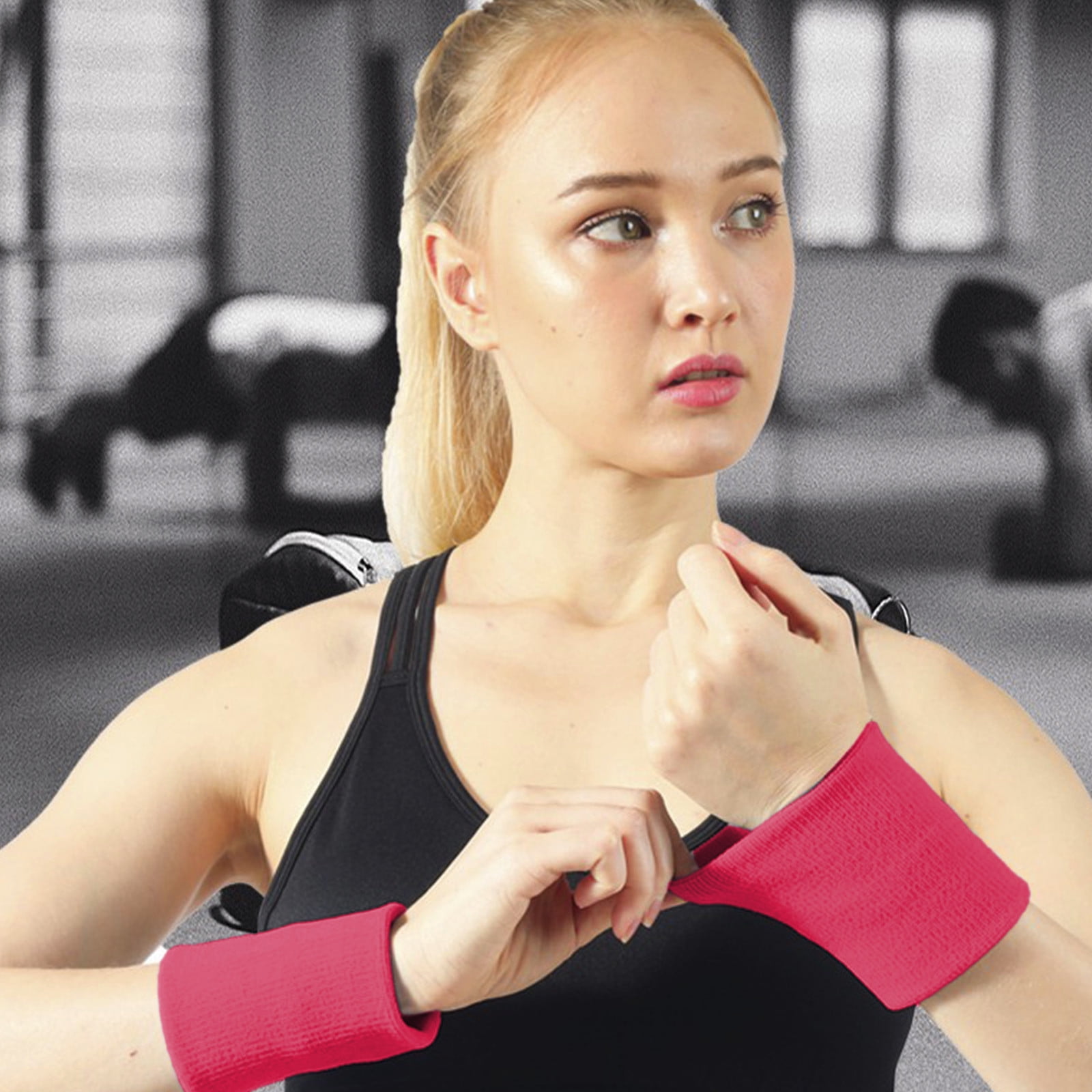 weibbin 1 Pair Compression Wrist Sleeve Nylon Brace Wraps Supports Elastic Wristbands for Wrist ...