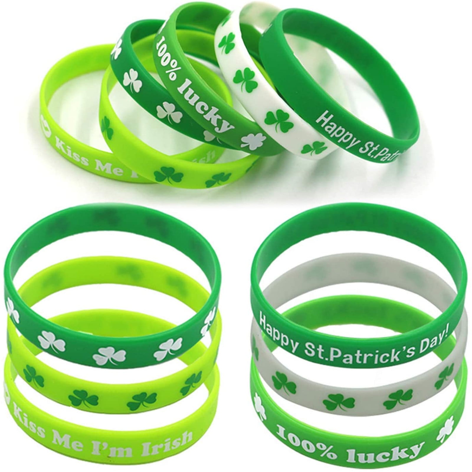 weibbin 24Pcs St. Patricks Day Party Favors Set Shamrock Glasses ...