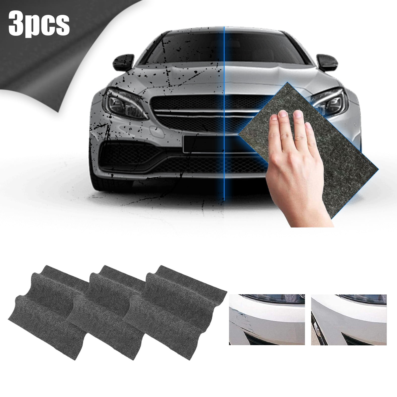 weibbin 3PCS Nano Sparkle Cloth for Car Scratches, Advanced Nano Car ...