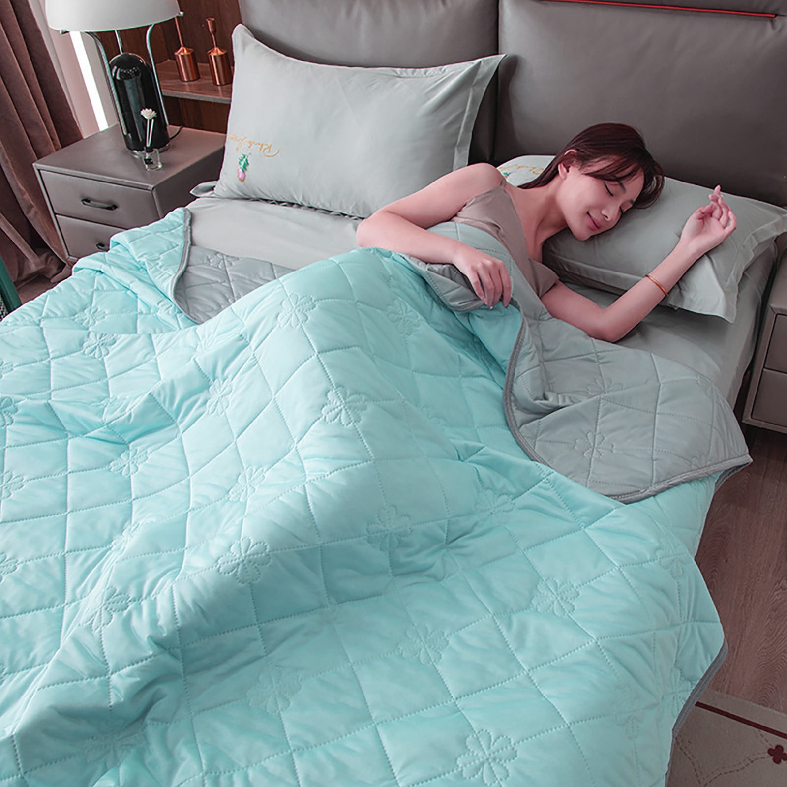 weibbin Cooling Blankets for Hot Sleepers - Cool Like Ice Cream Lightweight Blanket for Summer ...