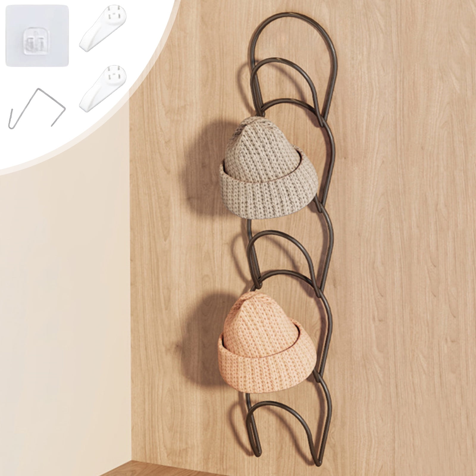weibbin Over Door Hat Rack - Multi-layer Finishing Metal Hanging Hat ...