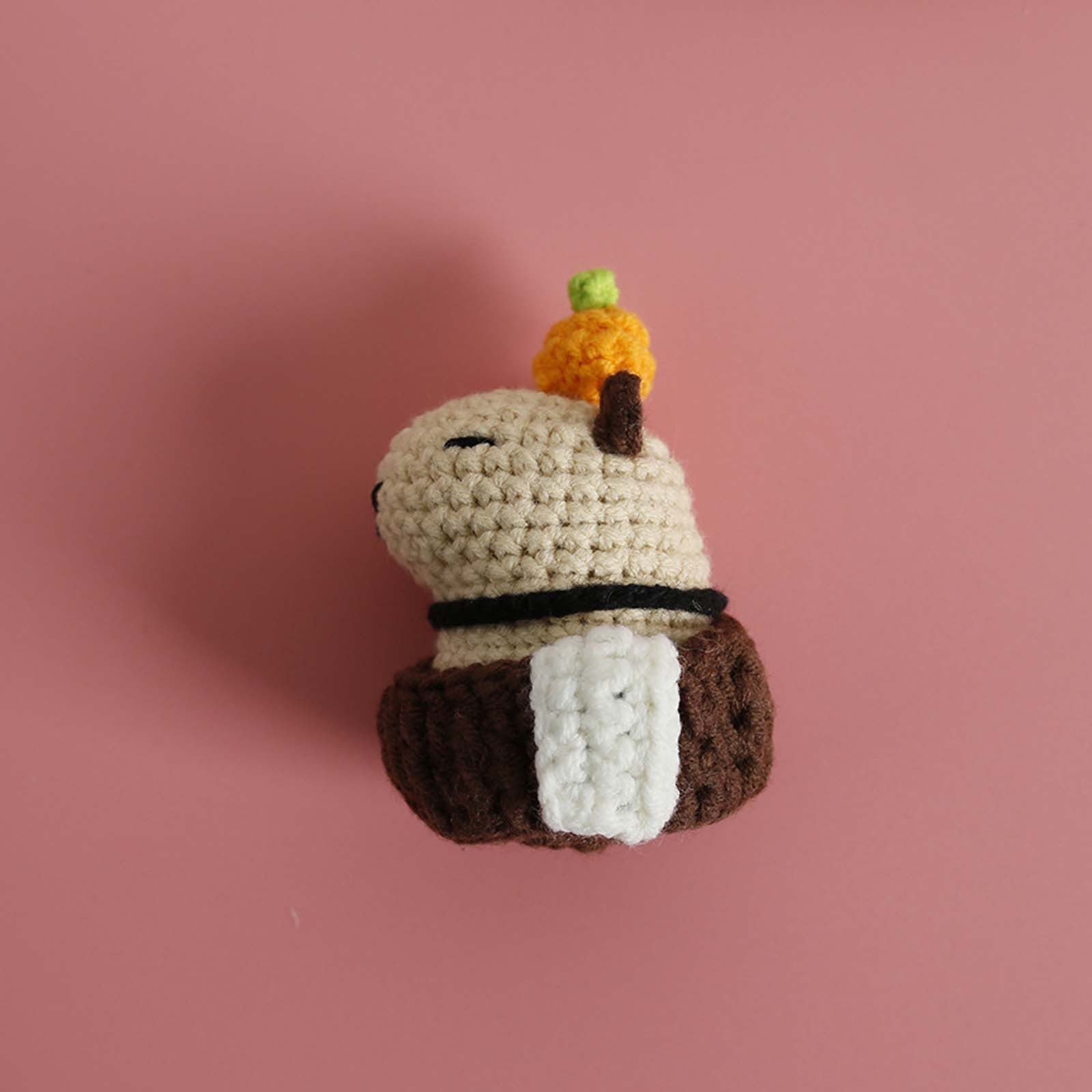 weibbin Funny Positive Crochet Capybara, Cute Capybara Plush Figure ...