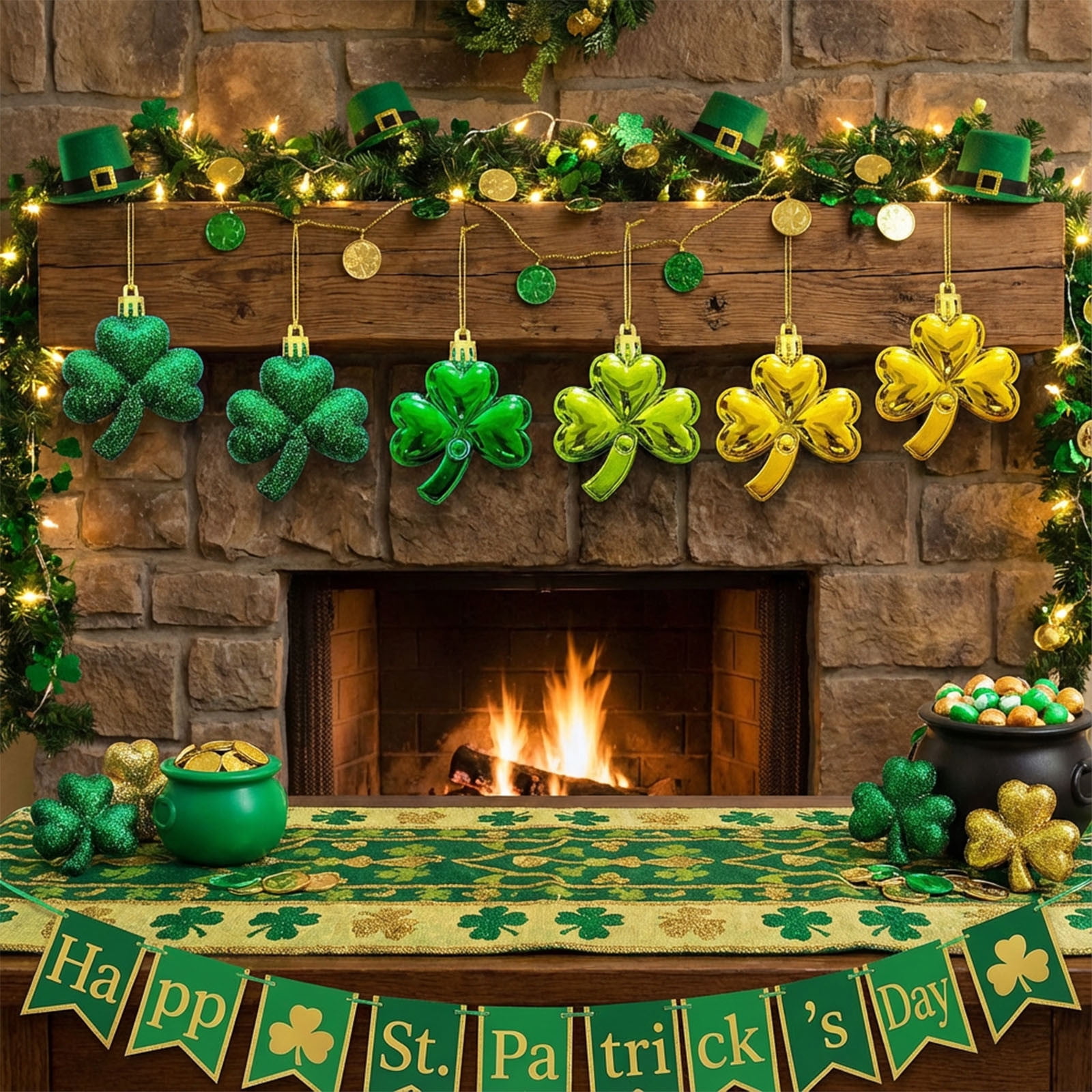 weibbin Irish Festival Shamrocks St. Patrick's Day Plastic Shamrocks ...