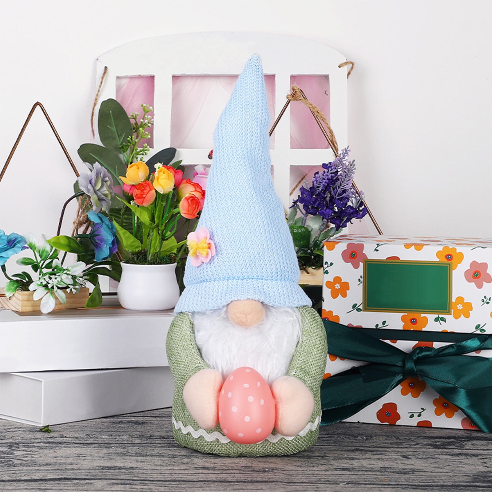 weibbin Mini Plush Rabbit Holding Dwarf Doll - Small Bunny Doll Soft ...