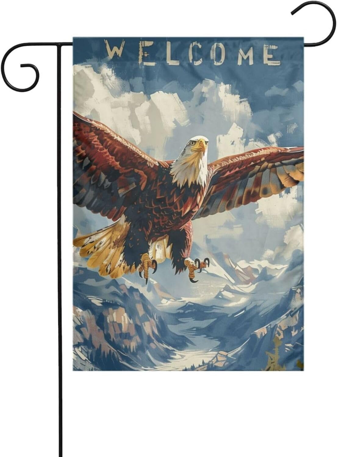 welcome eagle Garden Flags Double Sided,Garden Flags for All Seasons ...