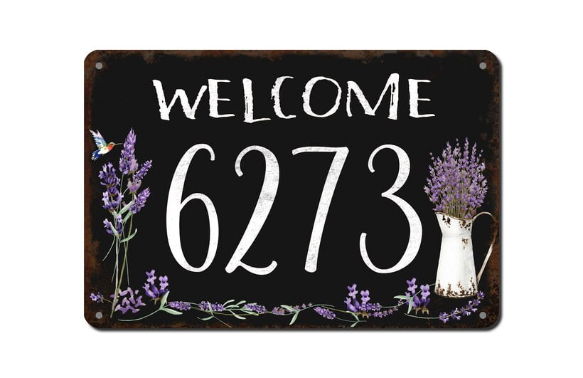 welcome sign, humming bird, Address Sign, Farm house Décor, Lavender ...