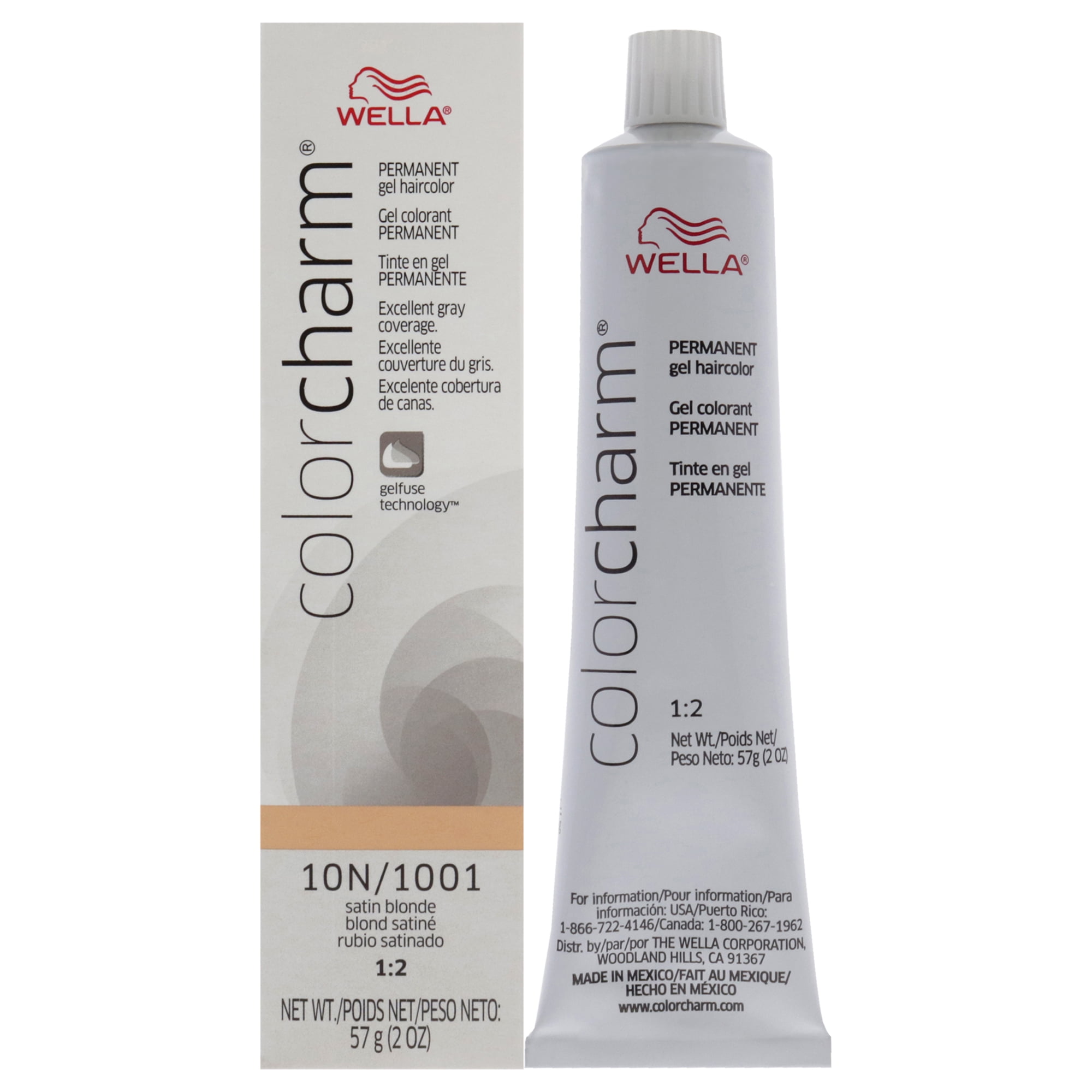 wella COLOR CHARM, HAIR COLOR gel, 1001/10n satin blonde, 2 ounce ...