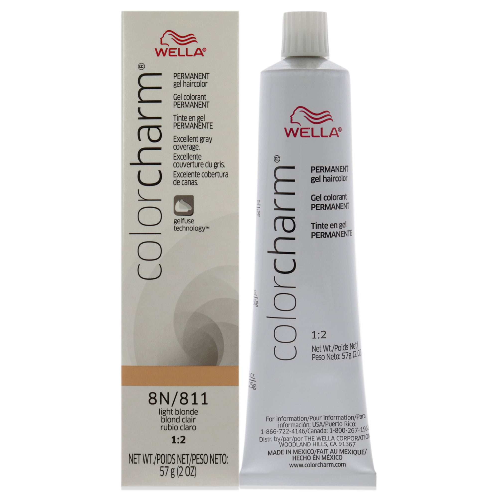 wella COLOR CHARM, HAIR COLOR gel, 811/8n light blonde, 2 ounce ...