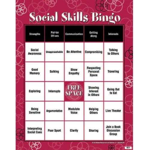 wellness reproductions & publishing social skills bingo game for adults ...