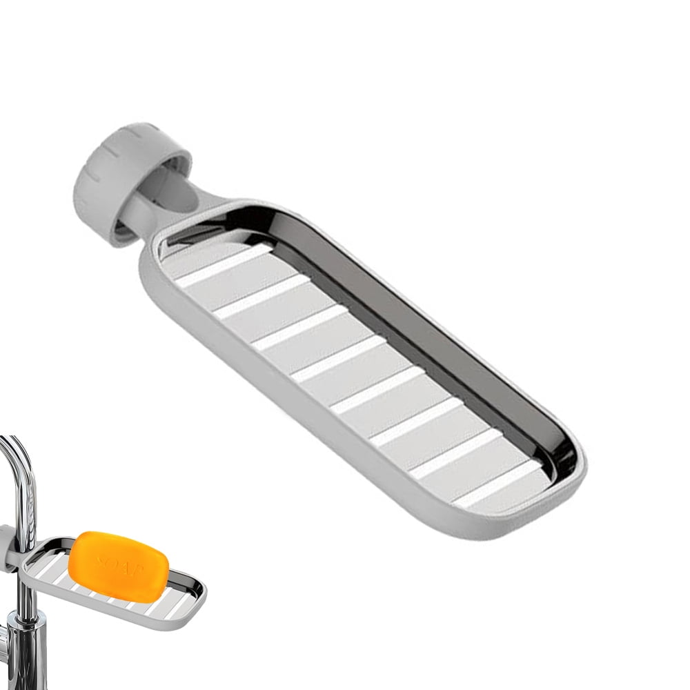 welltouring Sink Sponge Holder Faucet Storage Rack Shower Caddy for ...