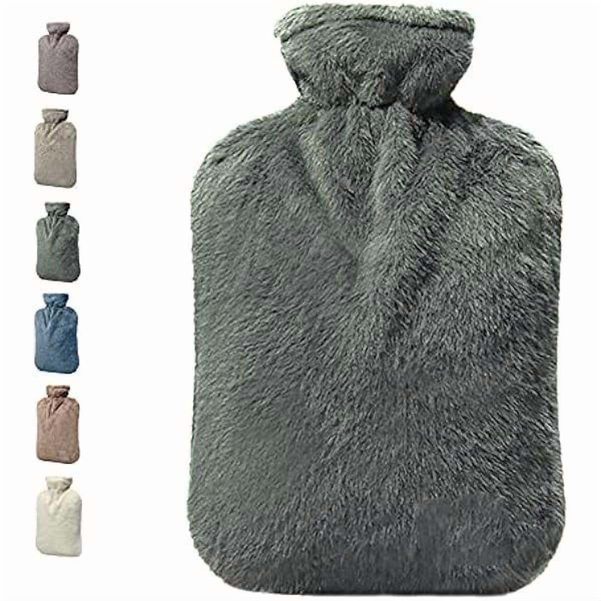 wen997 Hot Water Bottle with Cover, 2L PVC Hot Water Bag for Neck ...