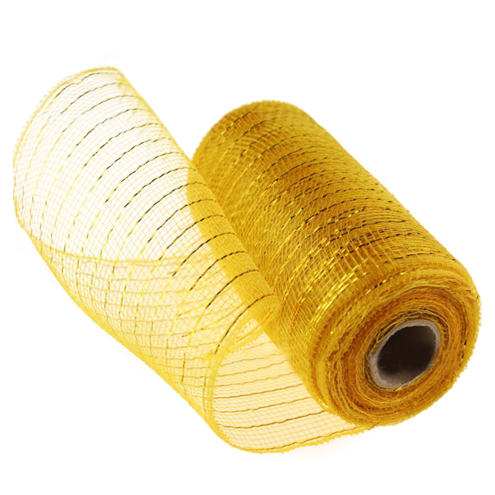 wendunide Poly Mesh Ribbon With Metallic Foil Each Roll For Wreaths ...