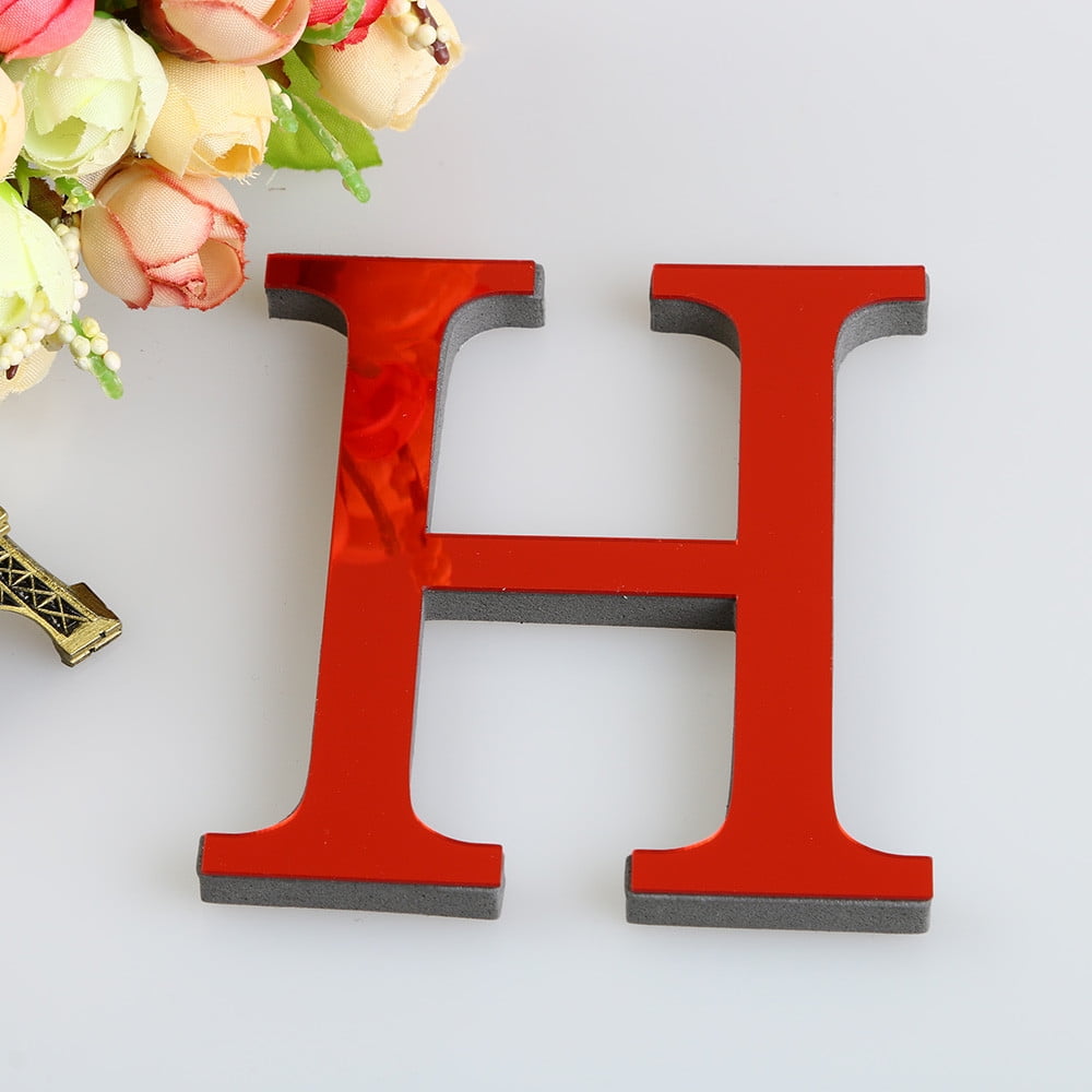 wendunide Wall stickers 26 Letters DIY 3D Mirror Acrylic Wall Sticker ...