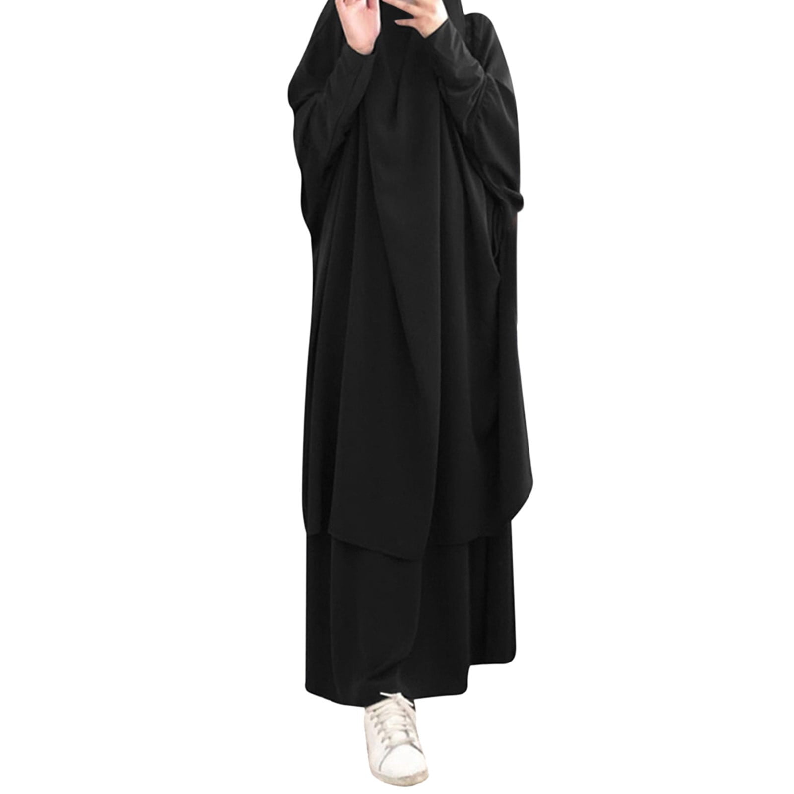 wendunide cargo pants women Casual Solid Muslim Robe Abaya Islamic Arab ...
