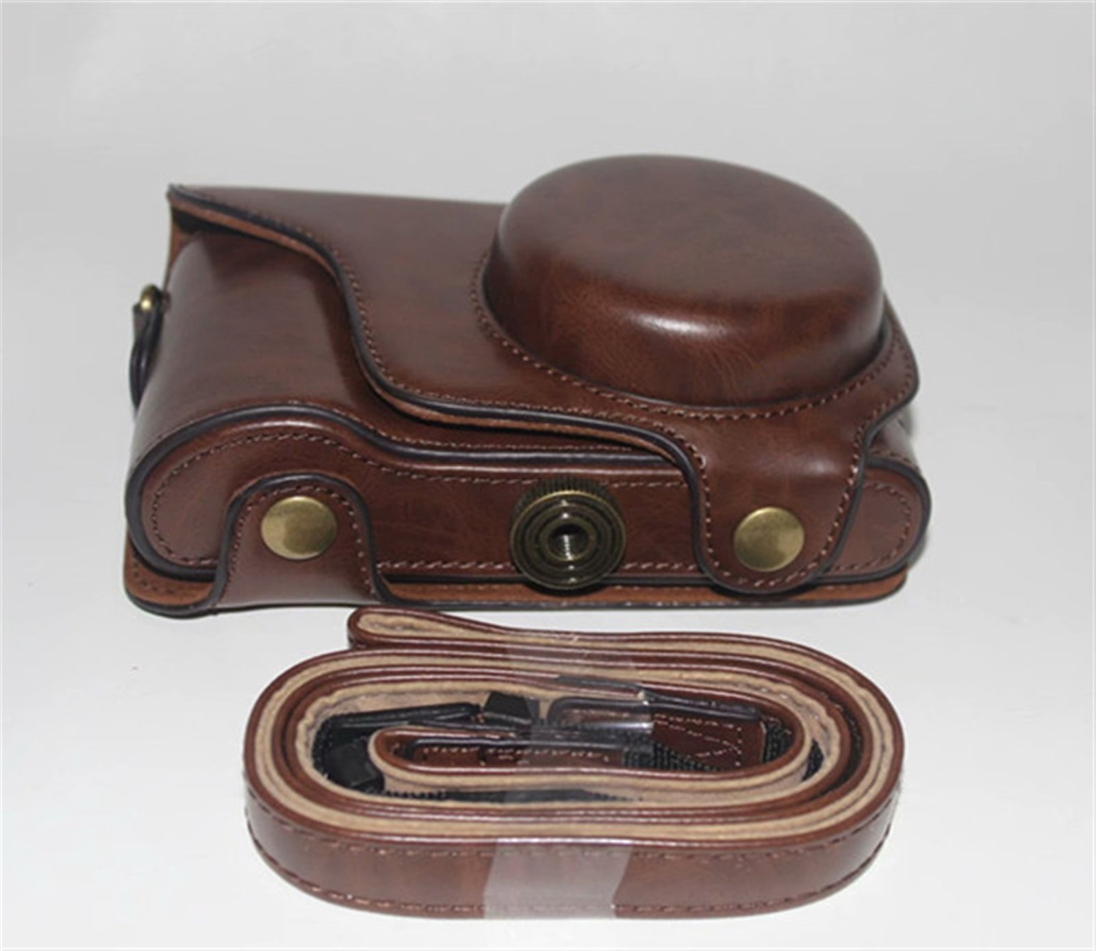 wenqiang PU Leather Camera Bag Digital Camera Bag Black White Brown ...