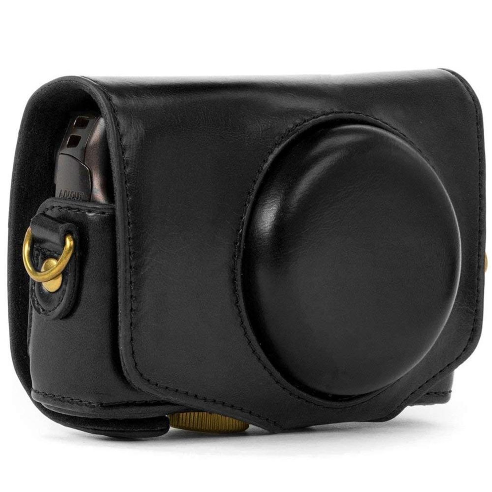 wenqiang Retro PU Leather Camera Bag Hard Shell Cover With Digital ...