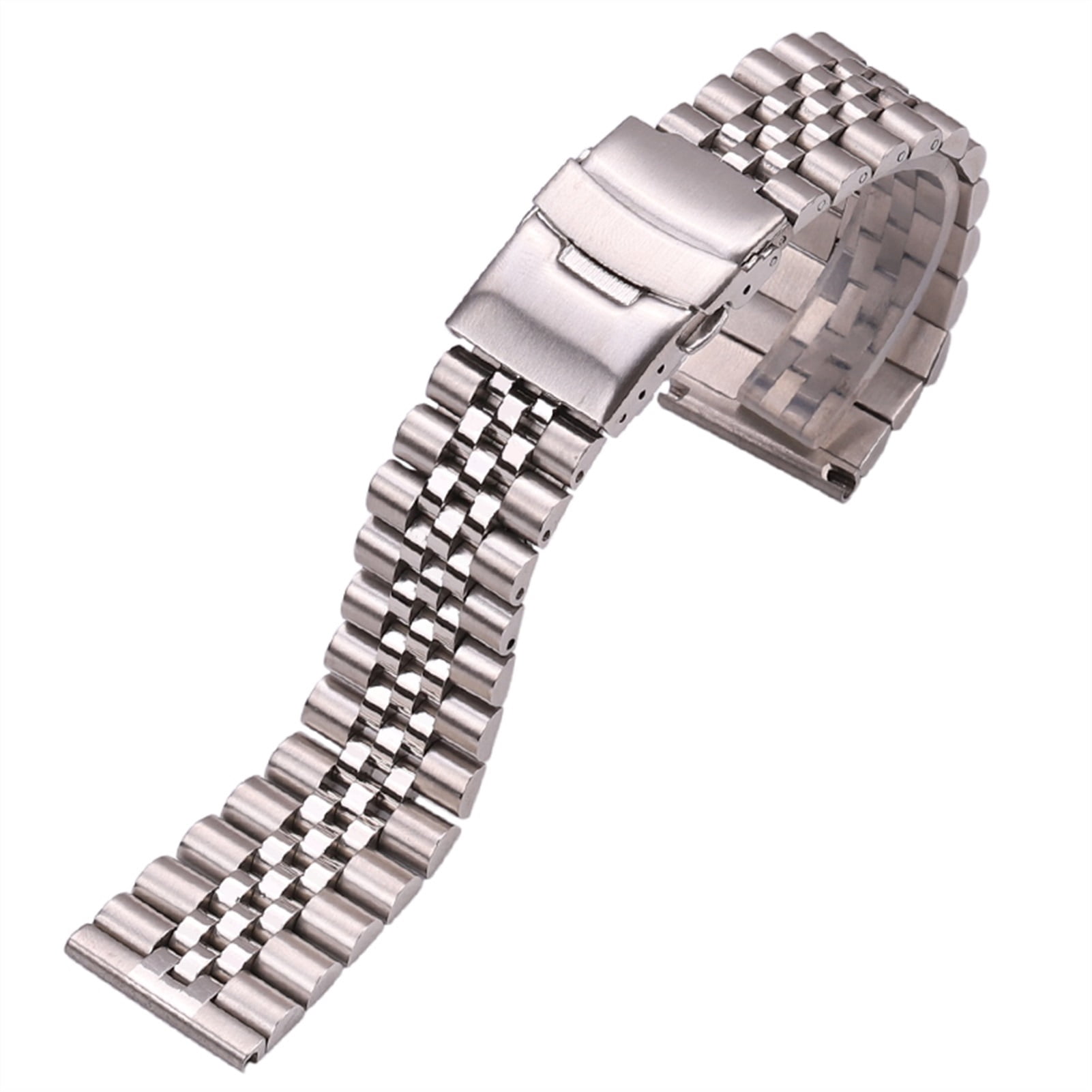 wenqiang Stainless Steel Watchbands Women Men Bracelet 18mm 20mm 22mm 24mm Silver Straight End ...