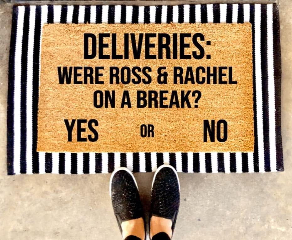 were Ross & Rachel on a Break Mat Friends Mat Idea Funny Adult Humor ...