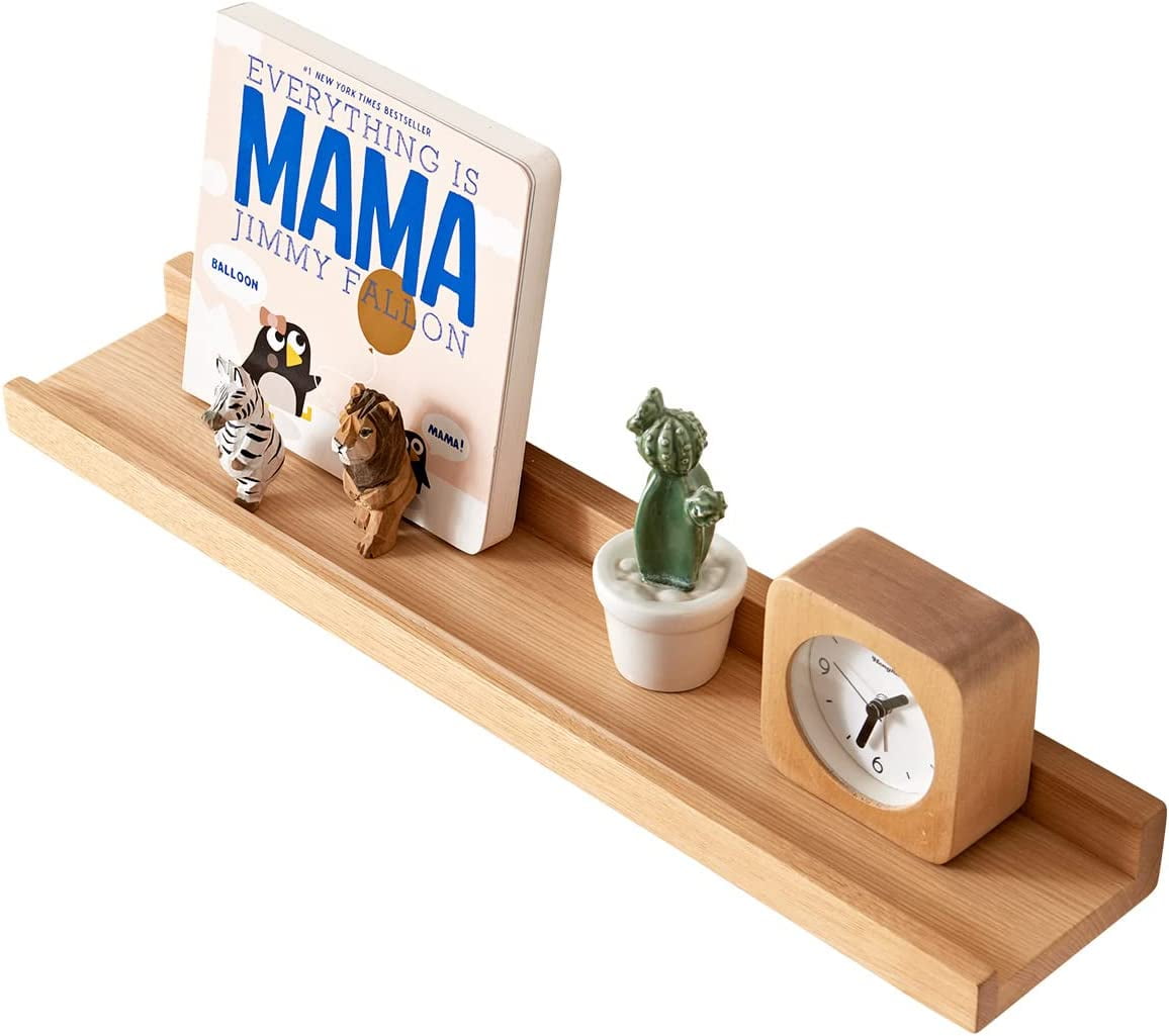 sxcuiojk 36 Inch Floating Shelves Long Wall Shelf Wall Mounted Natural ...