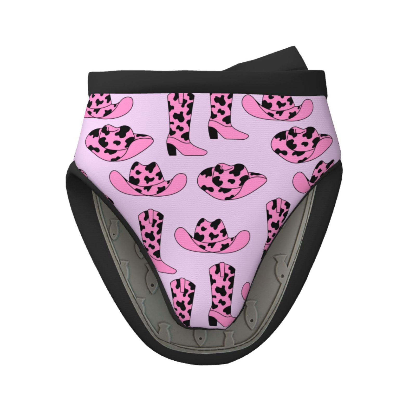 western cow pink cowboy boots hat Oven Mitts Heat Resistant - Soft ...