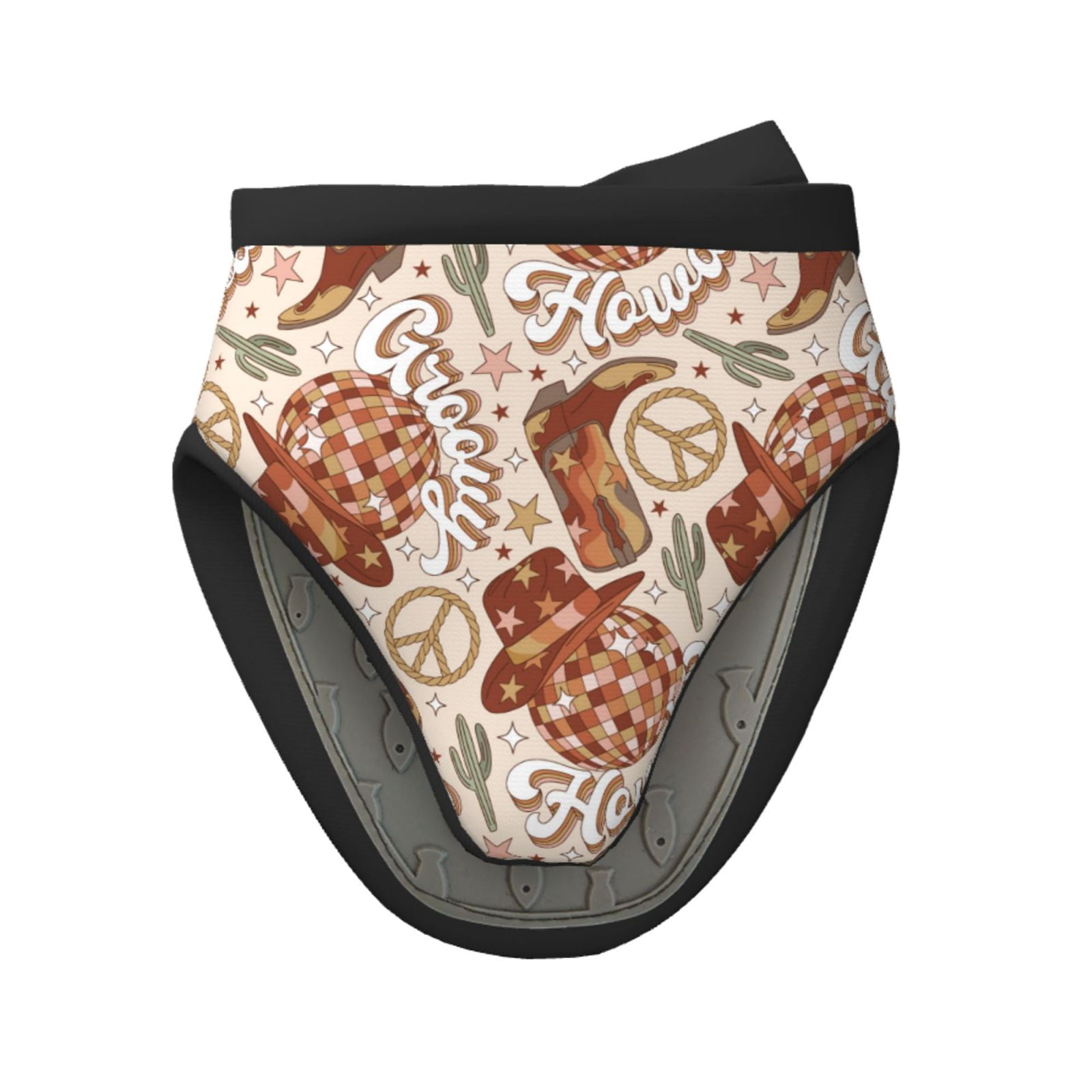 western disco cowboy hat boots retro Oven Mitts Heat Resistant, Soft ...