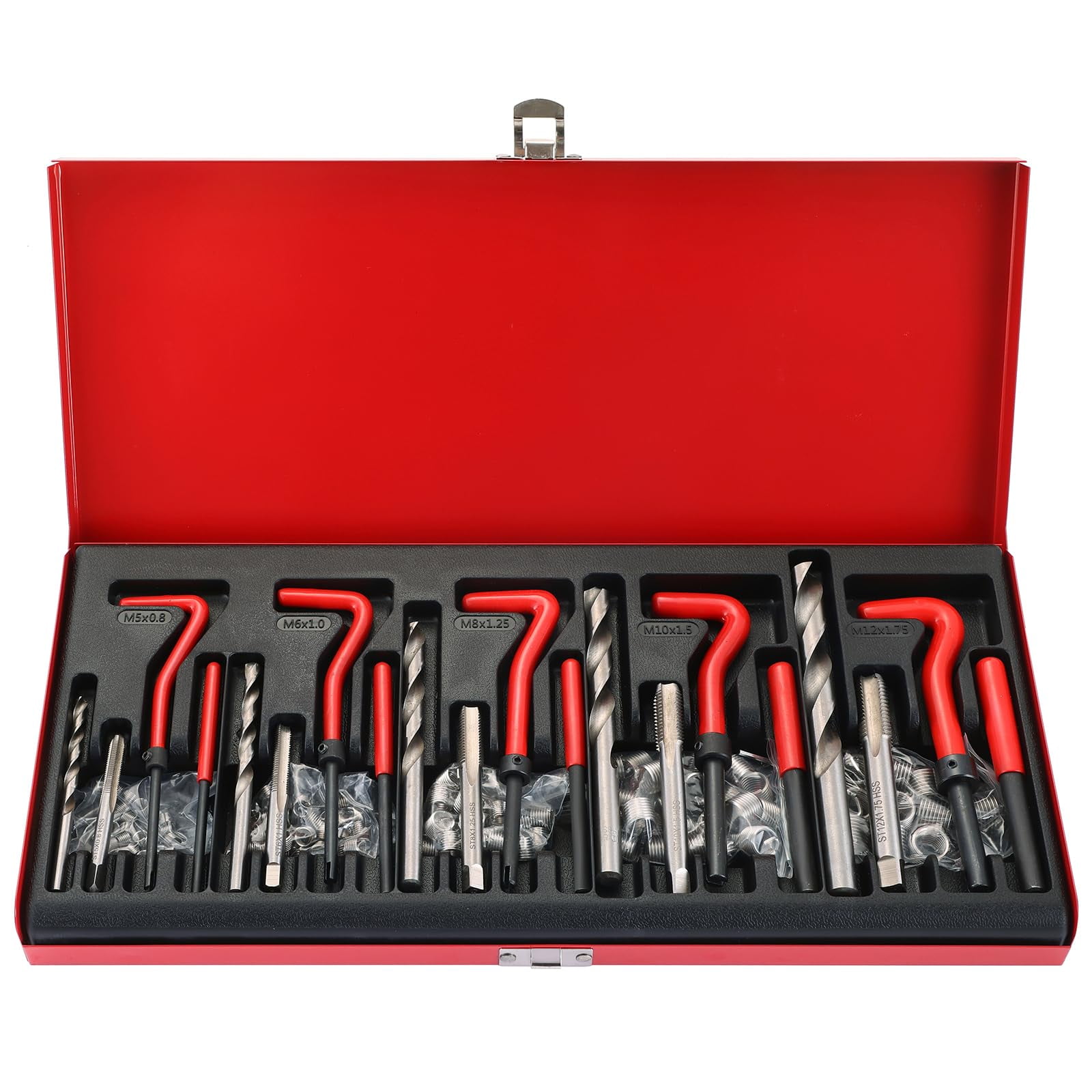 weyleity 131-Piece Metric Helicoil Thread Repair Kit | 131pc Thread ...