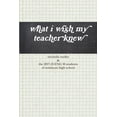 what i wish my teacher knew (Paperback) - Walmart.com