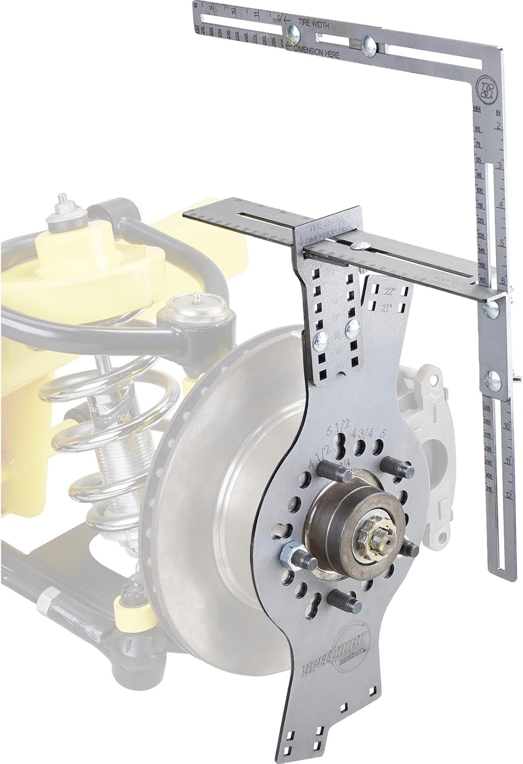 **wheelwise™ 5-lug wheel fitment tool with tire size attachment ...