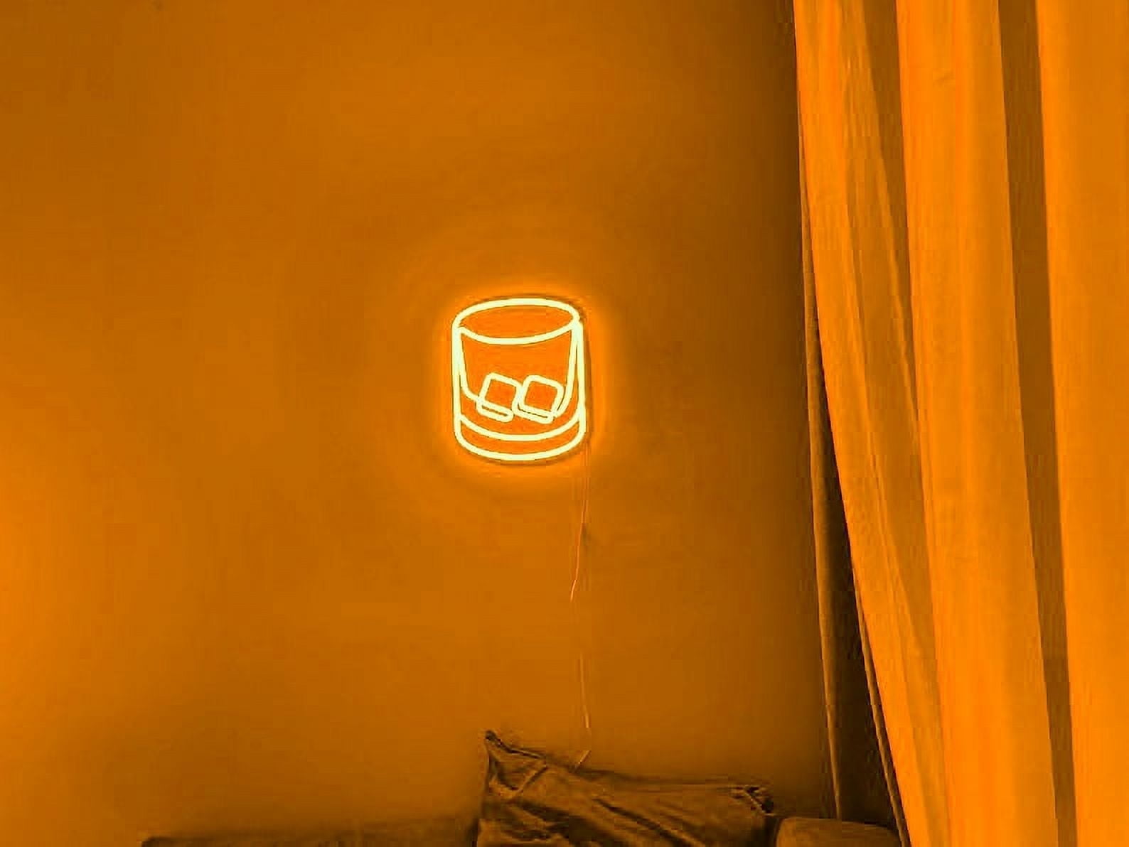 whisky lover art , whisky neon sign, whisky glass wall decor, neon ...