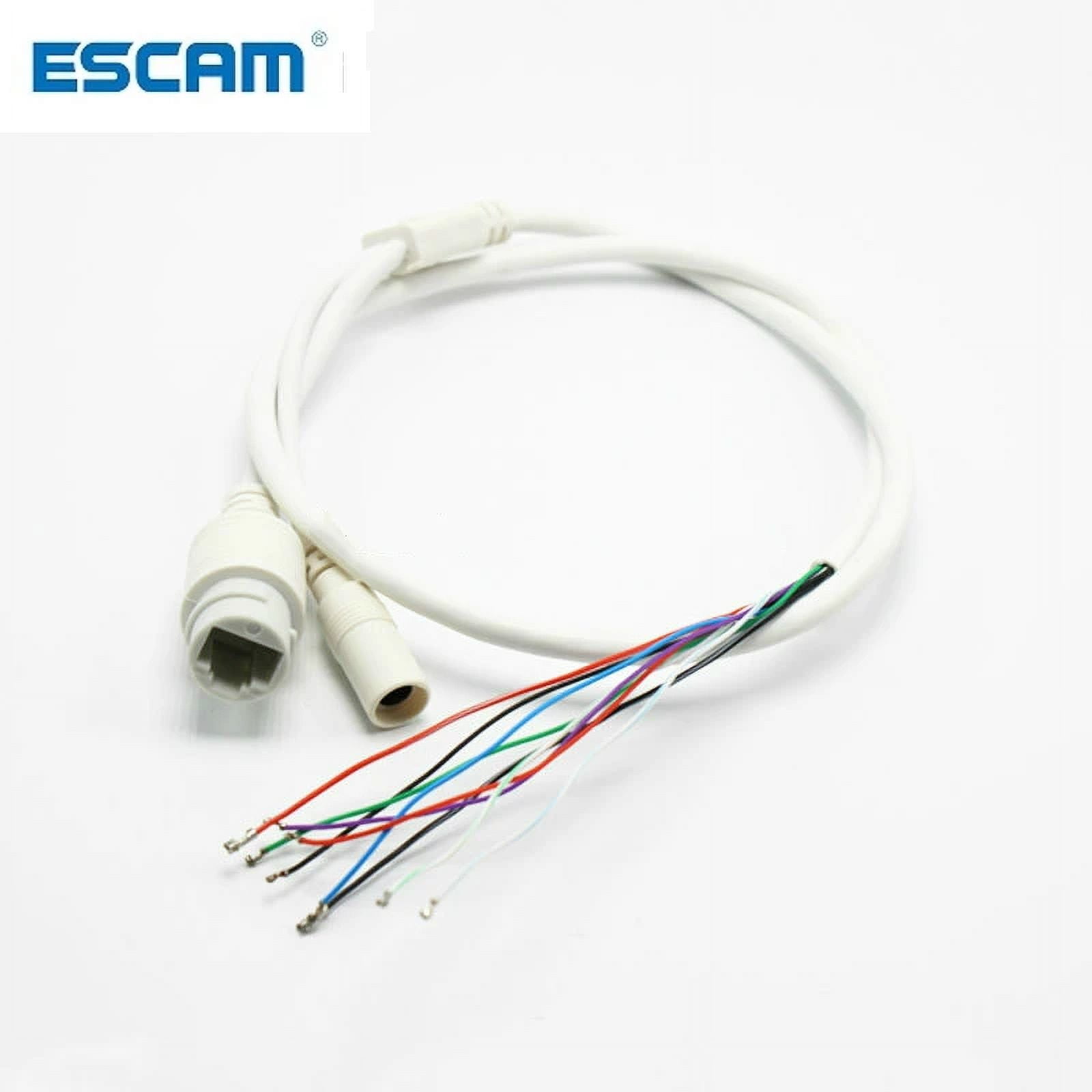 white ESCAM High Quality 9-Pin IP Camera Module Network Cable Pigtail ...