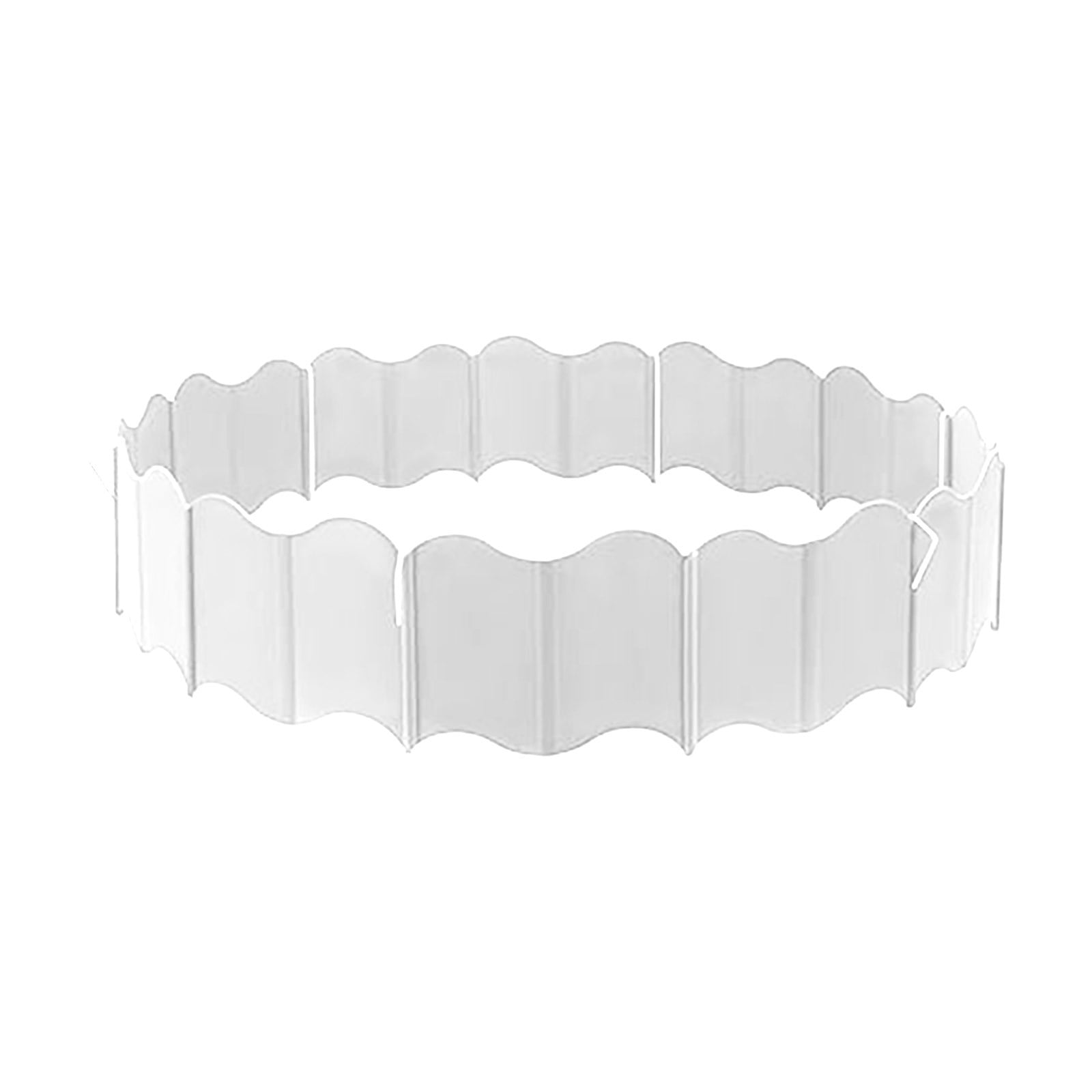white Plastic Garden Fence Edging Diy Lawn Border Outdoor Yard ...