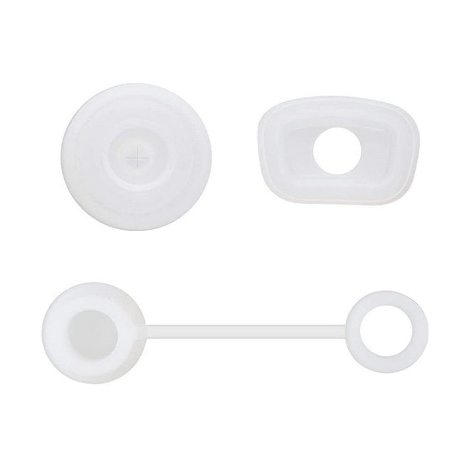 white Silicone Spill-Proof Stopper Set For Tumblers Includes Straw ...