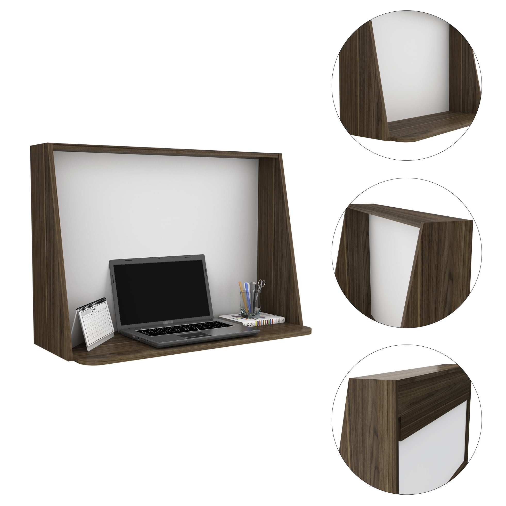 /white Wall Desk , Mounted On Easily, Simple Installation, Space Saver ...