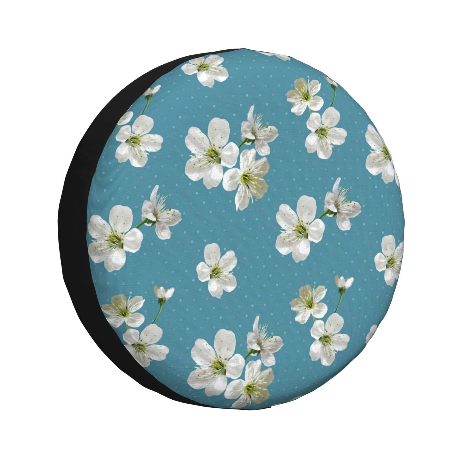 white berry blossoms elegant Spare Tire Cover for Trailer Camper RV ...