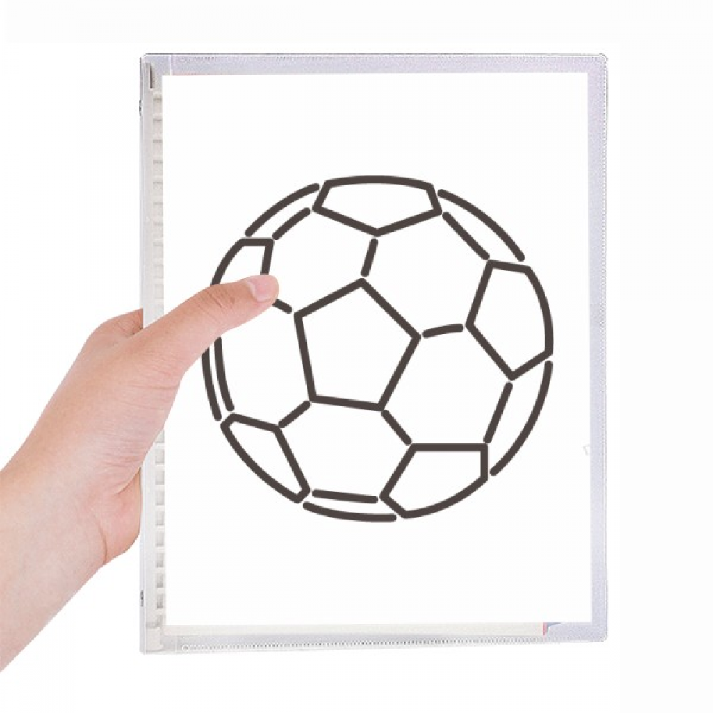 white black soccer football sports notebook loose diary refillable ...