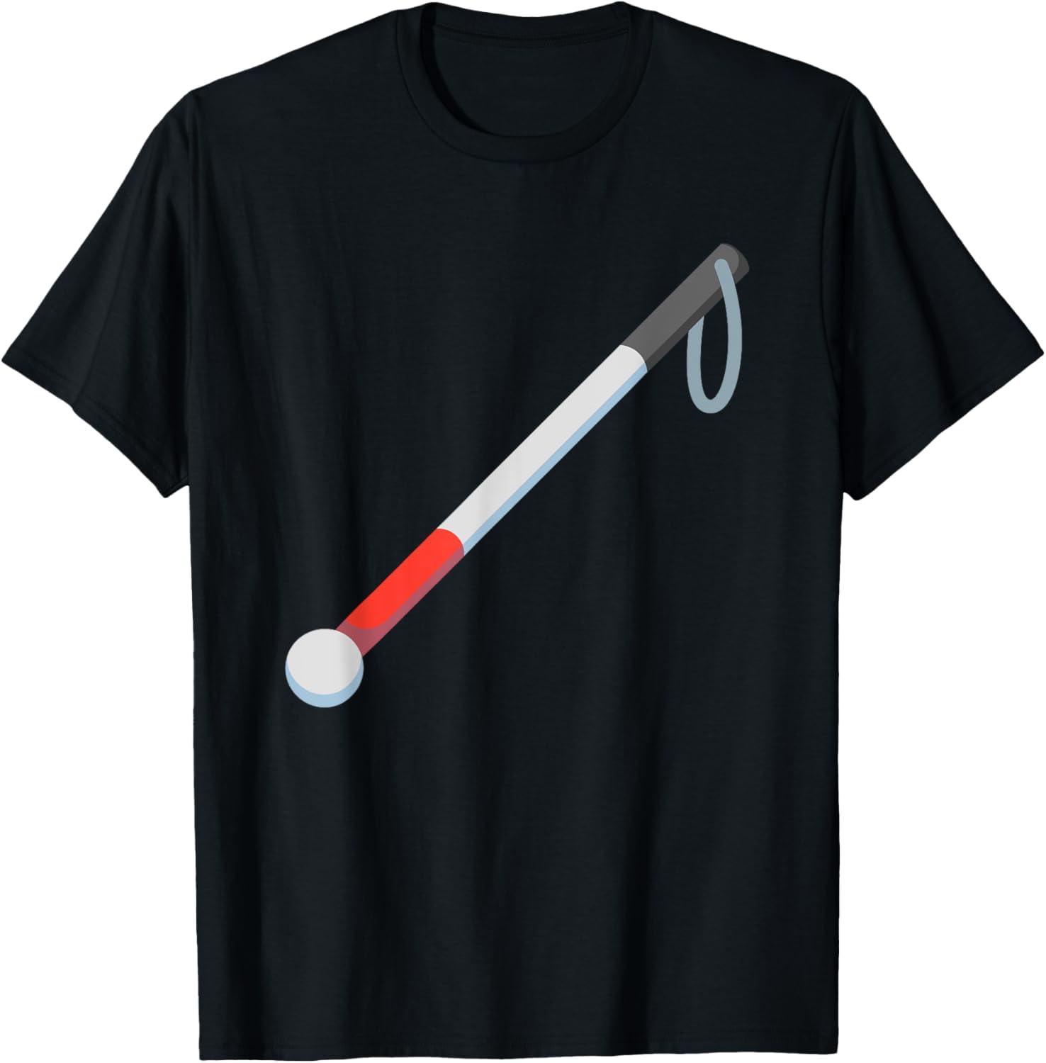 white cane Costume T-Shirt men and women can wear, black, white, gifts ...