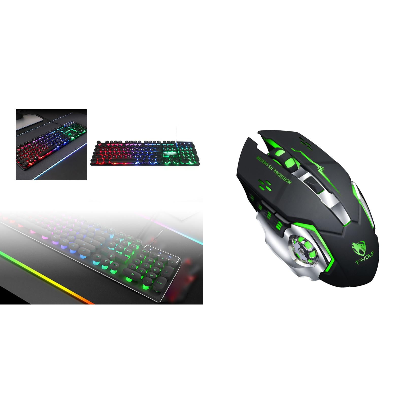 white gaming mouse Programmable Controls for Windows, Mac Gamer USB ...