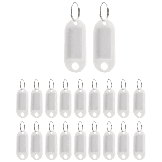 white portable plastic key fob key tag ID labels 20 pieces - Walmart.com