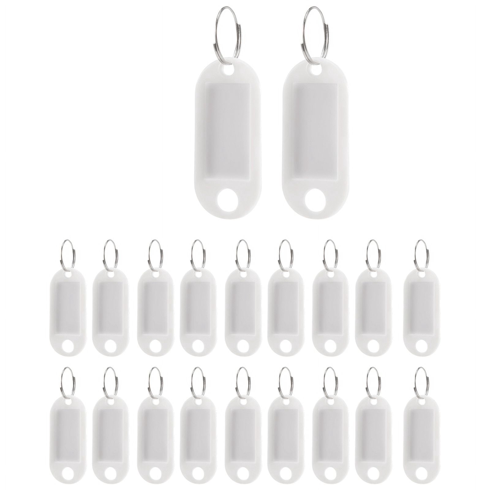 white portable plastic key fob tag ID labels 20 pieces - Walmart.com